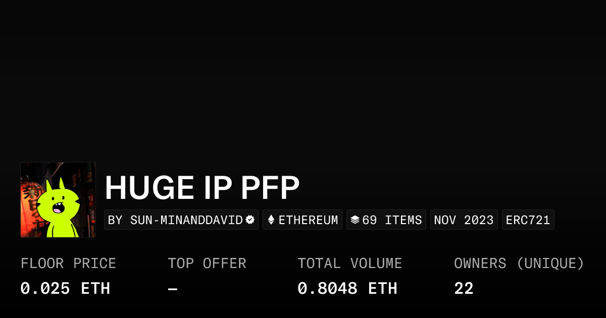 HUGE IP PFP - Collection | OpenSea