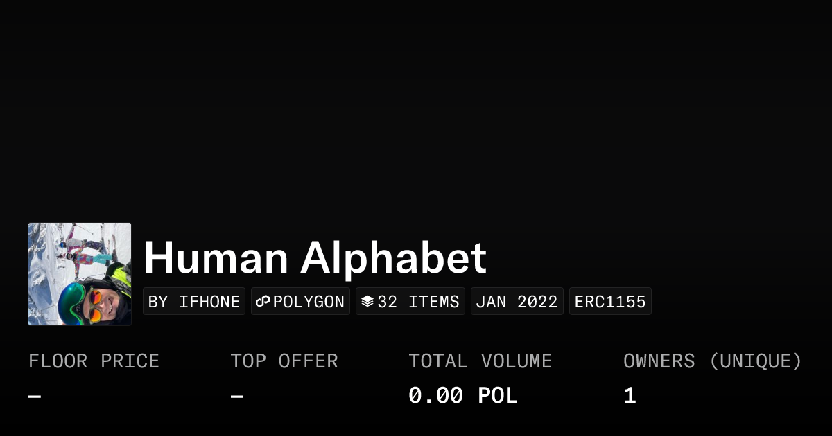 Human Alphabet - Collection | OpenSea