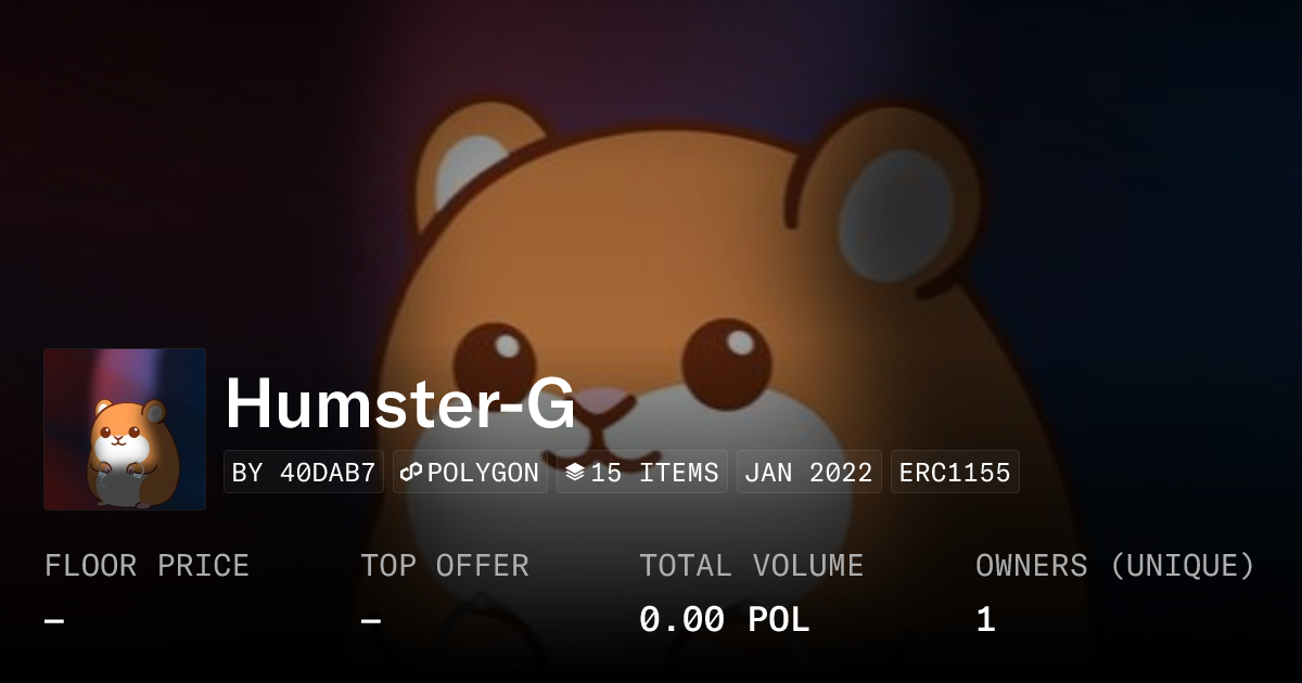 Humster-G - Collection | OpenSea