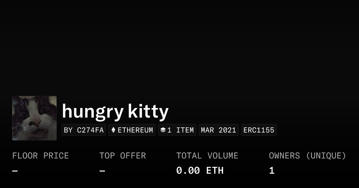 hungry kitty - Collection | OpenSea