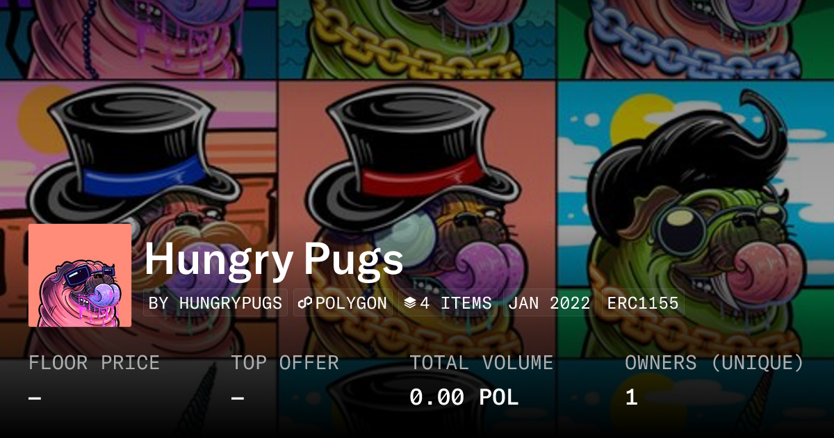 Hungry Pugs - Collection | OpenSea