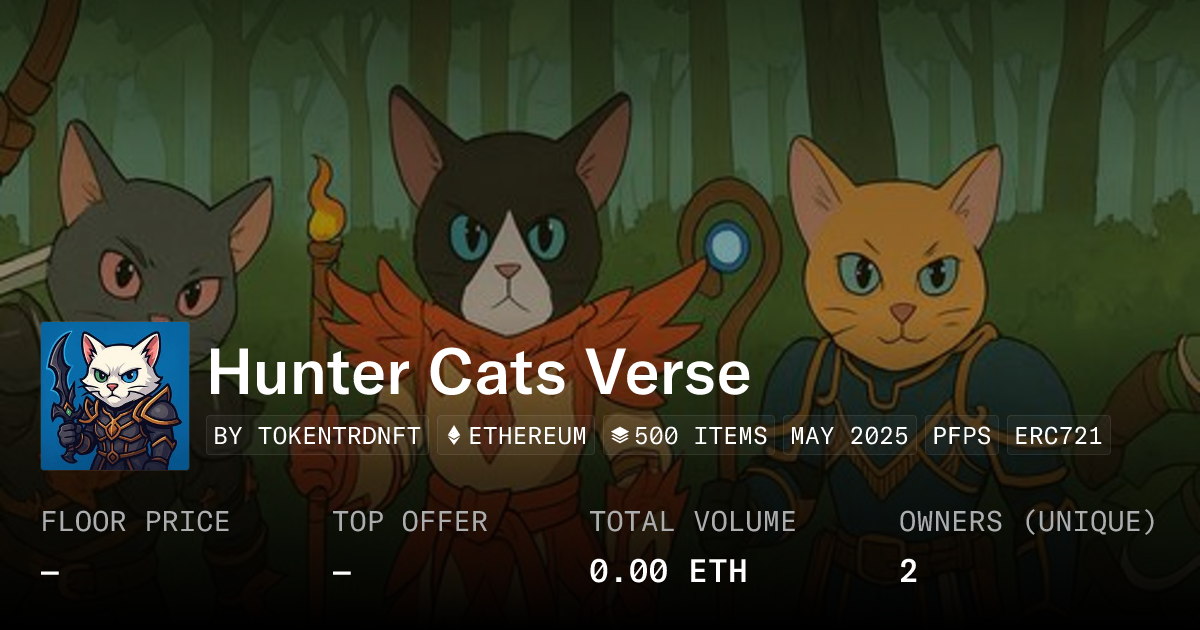 Hunter Cats Verse - Collection | OpenSea