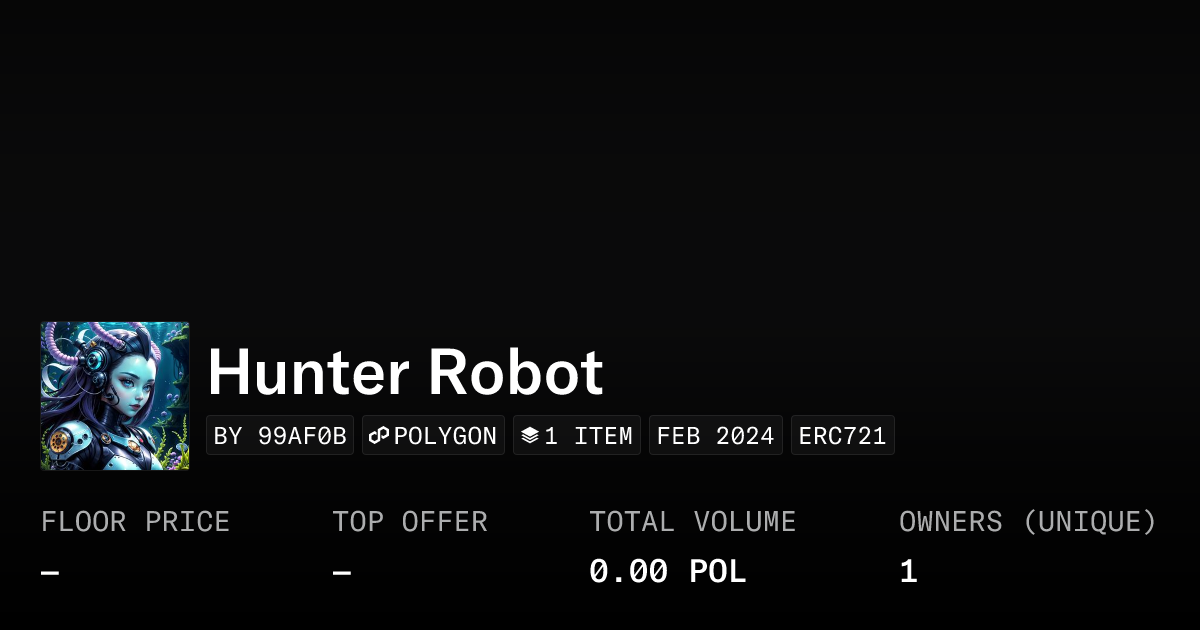 Hunter Robot - Collection | OpenSea
