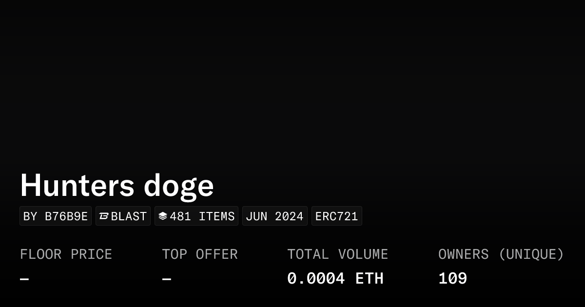 Hunters doge - Collection | OpenSea