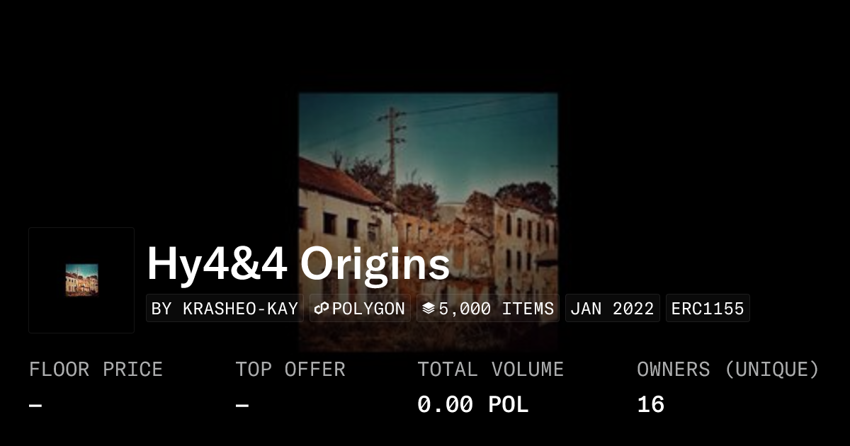 Hy4&4 Origins - Collection | OpenSea