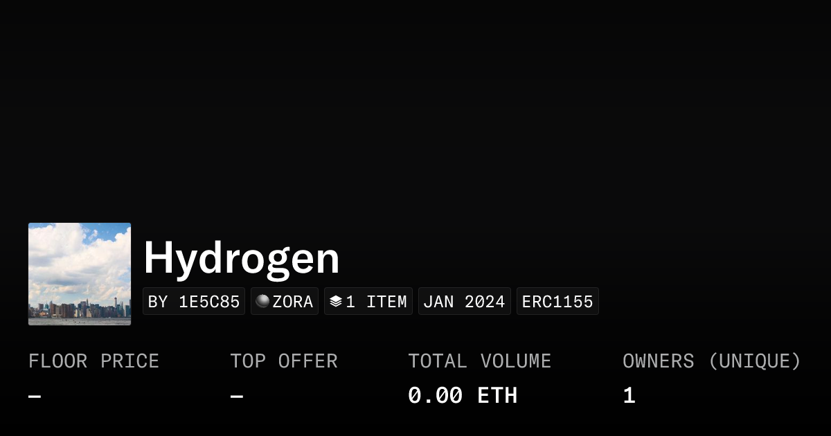 Hydrogen - Collection | OpenSea