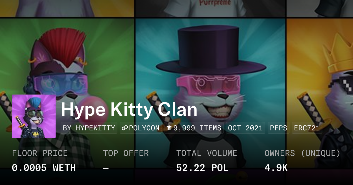 Hype Kitty Clan - Collection | OpenSea