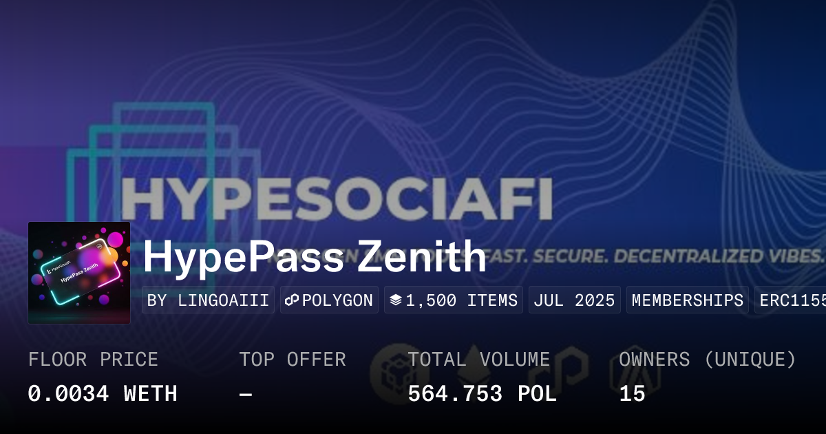 HypePass Zenith - Collection | OpenSea