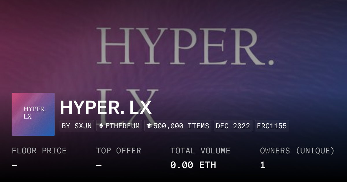 HYPER. LX - Collection | OpenSea