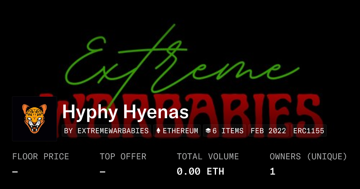 Hyphy Hyenas - Collection | OpenSea