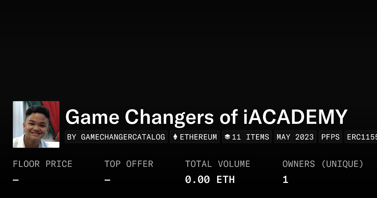 Game Changers of iACADEMY - Collection | OpenSea