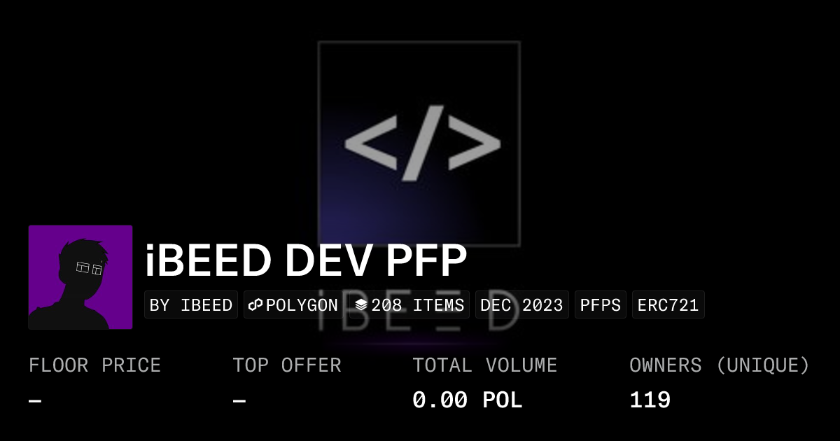 iBEED DEV PFP - Collection | OpenSea
