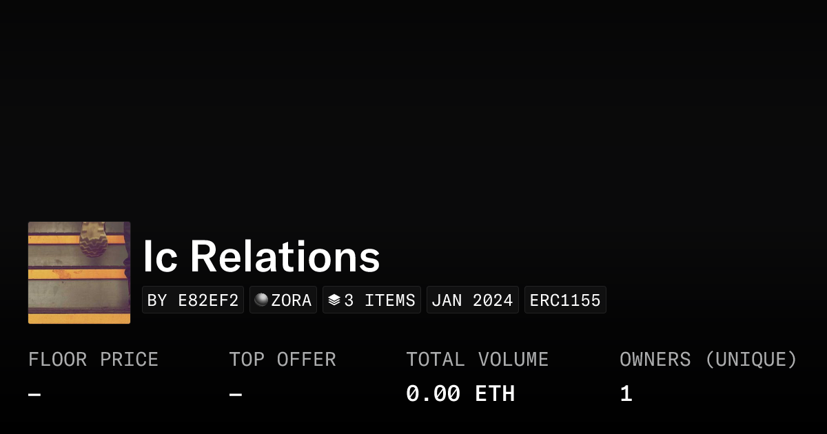 Ic Relations - Collection | OpenSea