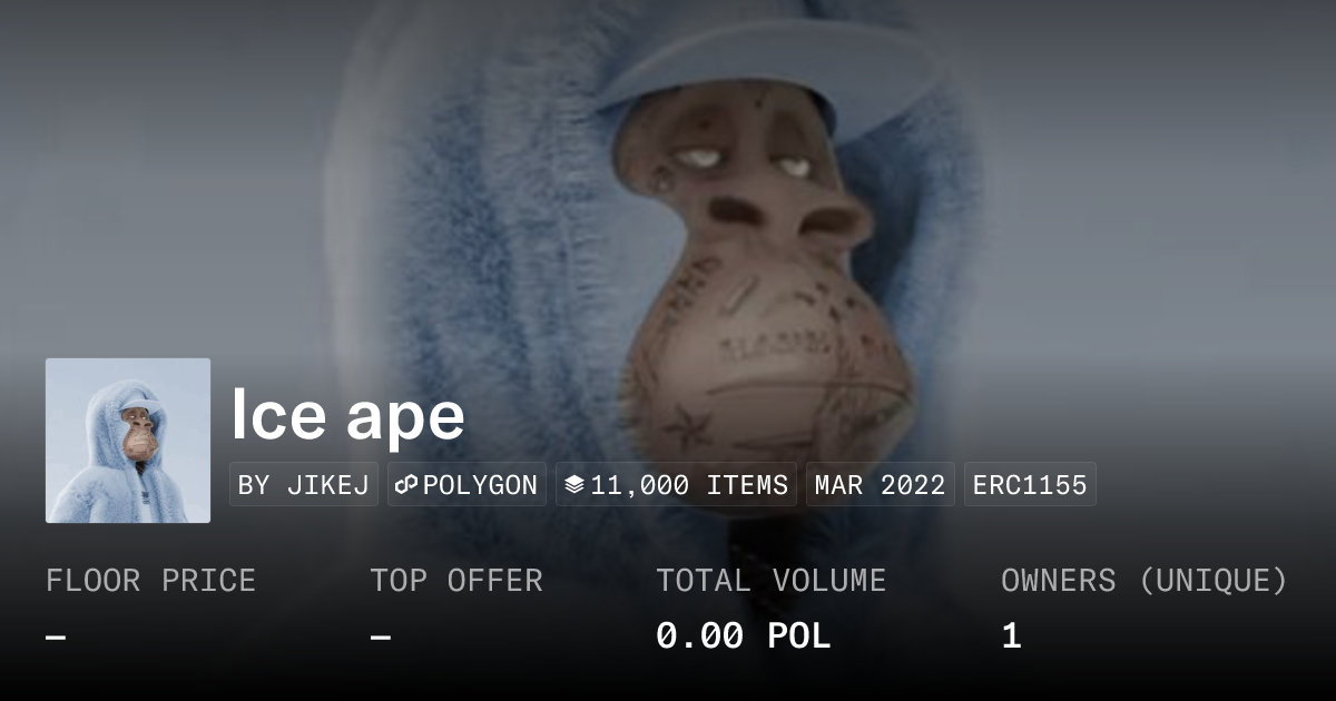 Ice ape - Collection | OpenSea