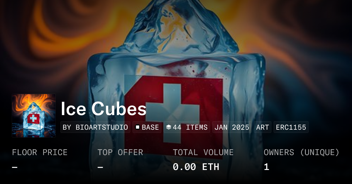 Ice Cubes 0.20 ETH - Collection | OpenSea