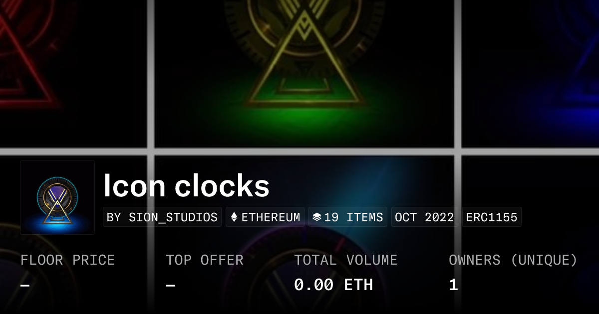 Icon clocks - Collection | OpenSea