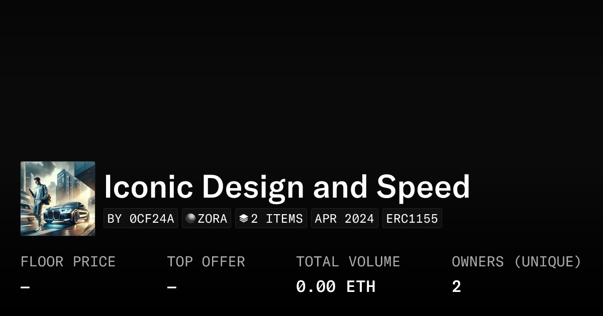 Iconic Design and Speed - Collection | OpenSea