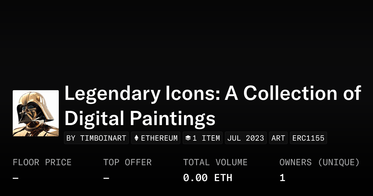 Legendary Icons: A Collection of Digital Paintings - Collection | OpenSea