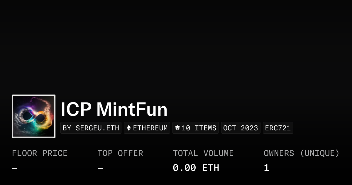 ICP MintFun - Collection | OpenSea