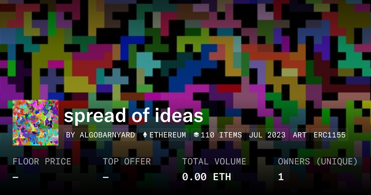 spread of ideas - Collection | OpenSea