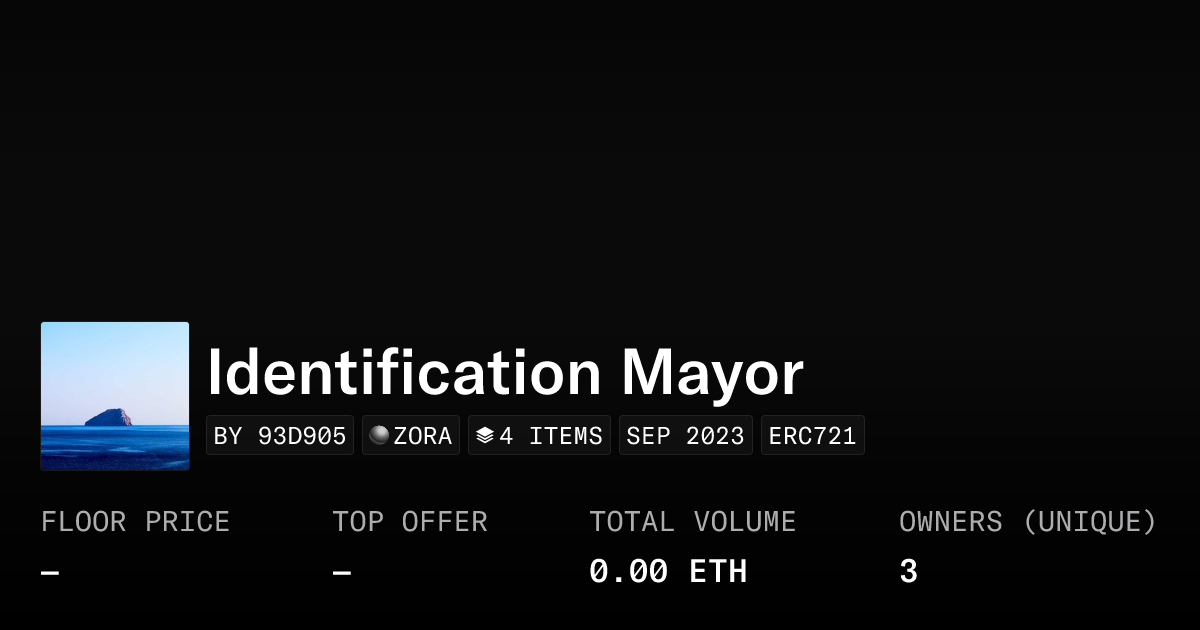 Identification Mayor - Collection | OpenSea