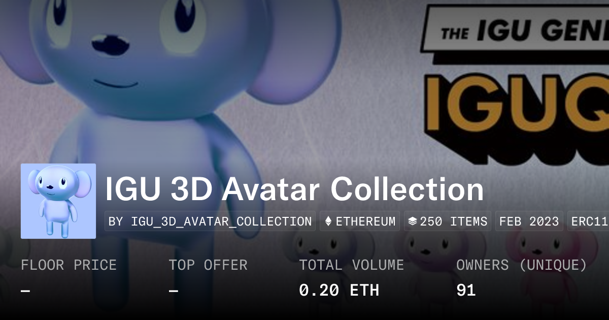 IGU 3D Avatar Collection - Collection | OpenSea