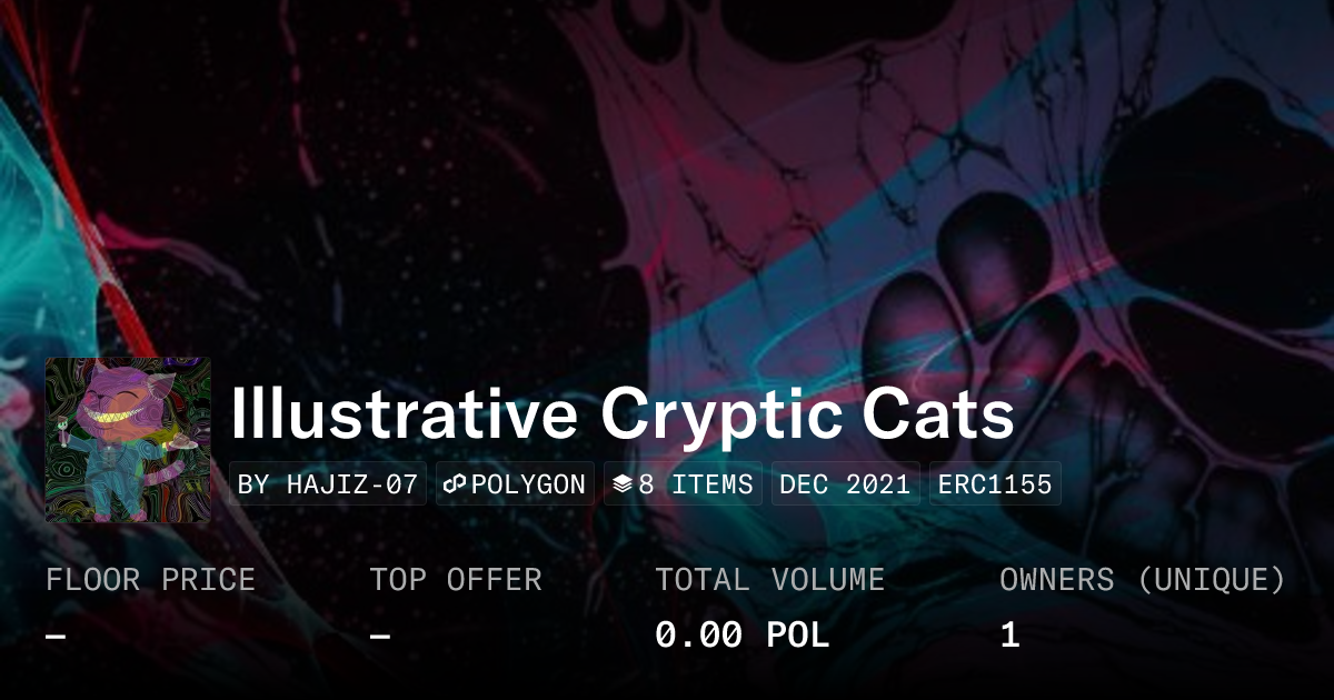 Illustrative Cryptic Cats - Collection | OpenSea