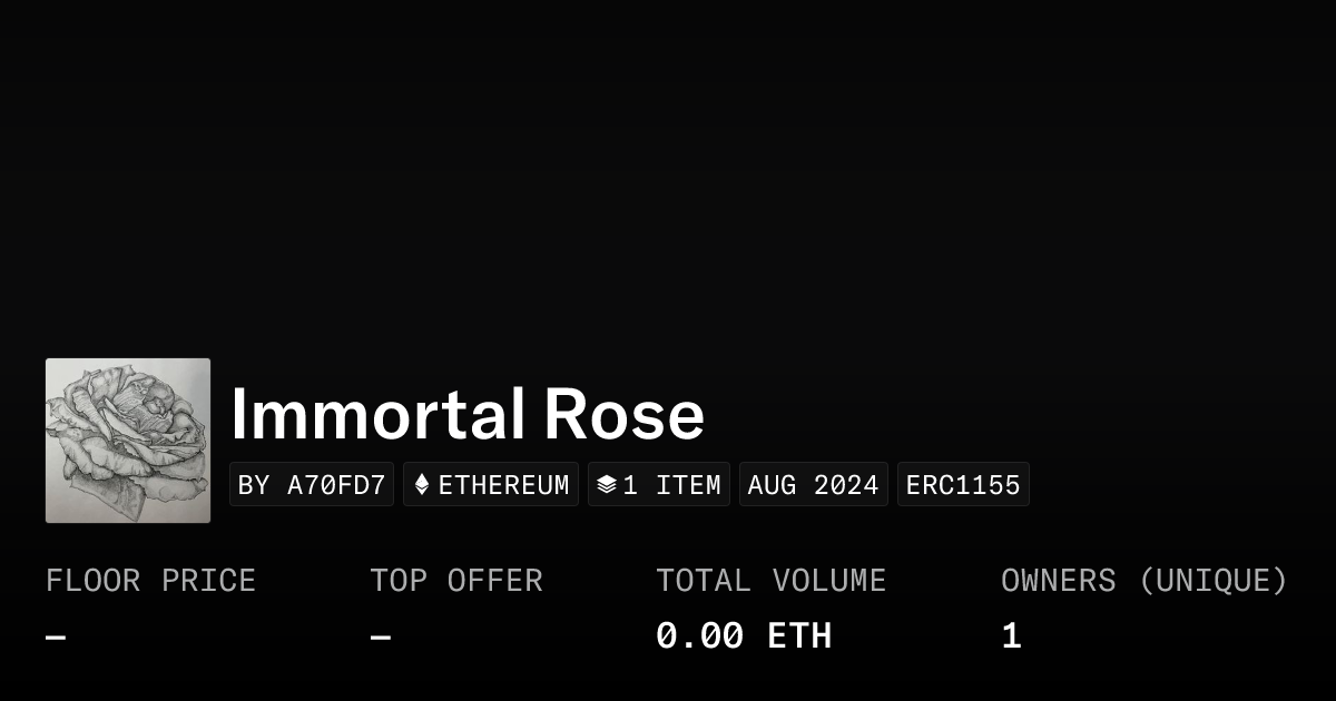 Immortal Rose - Collection | OpenSea