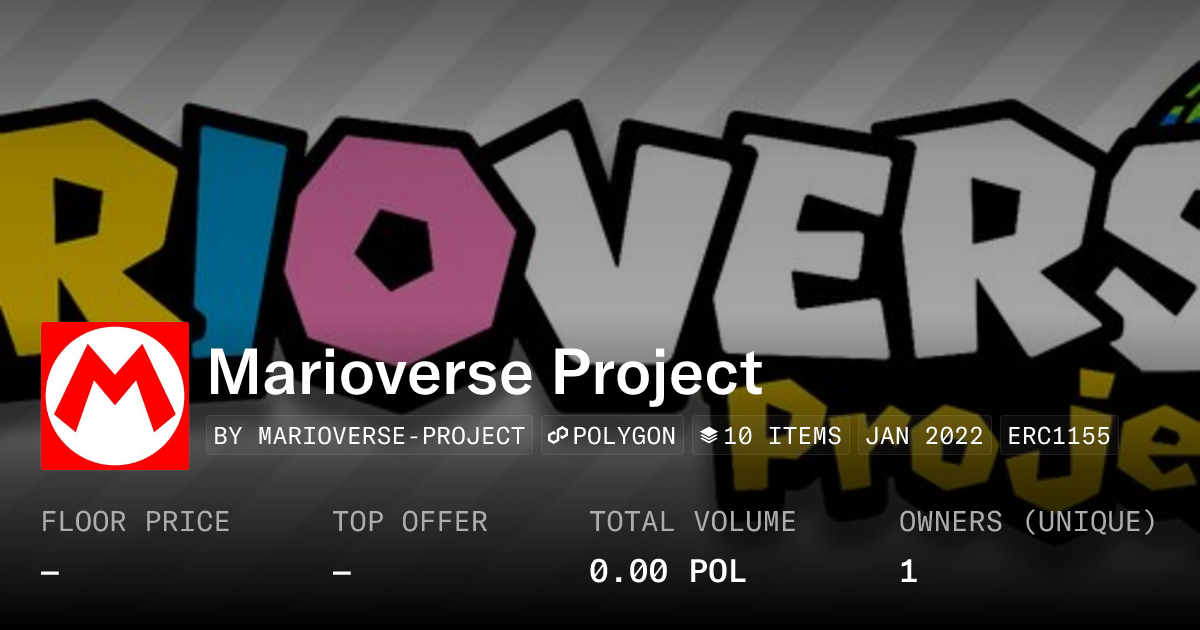 Marioverse Project - Collection | OpenSea