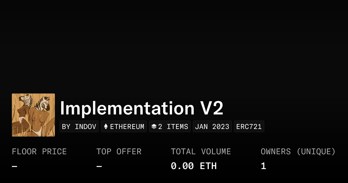 Implementation V2 - Collection | OpenSea