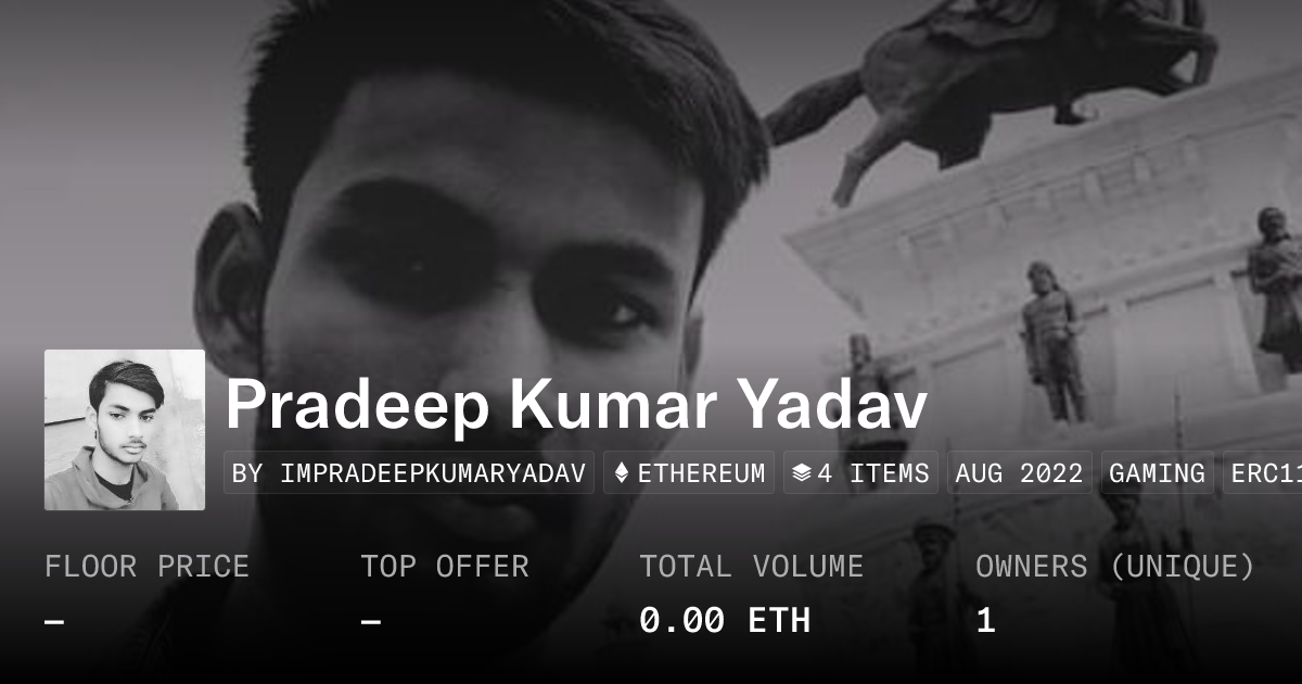 Pradeep Kumar Yadav - Collection | OpenSea