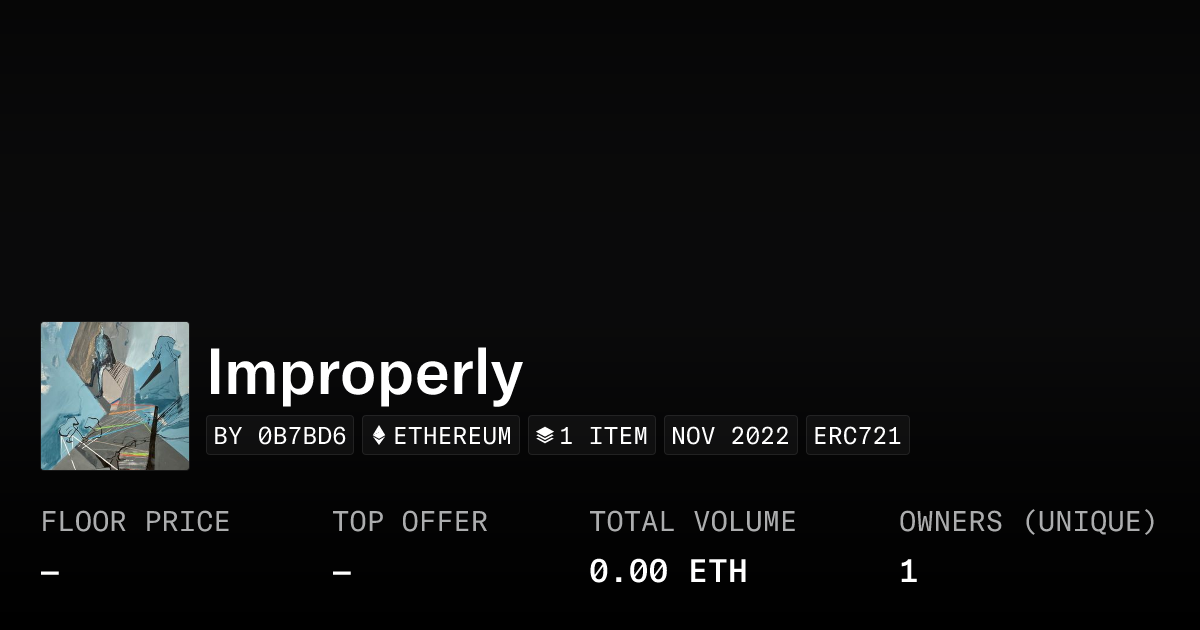 Improperly - Collection | OpenSea