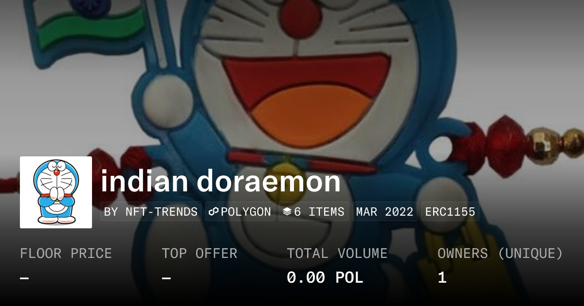 indian doraemon - Collection | OpenSea