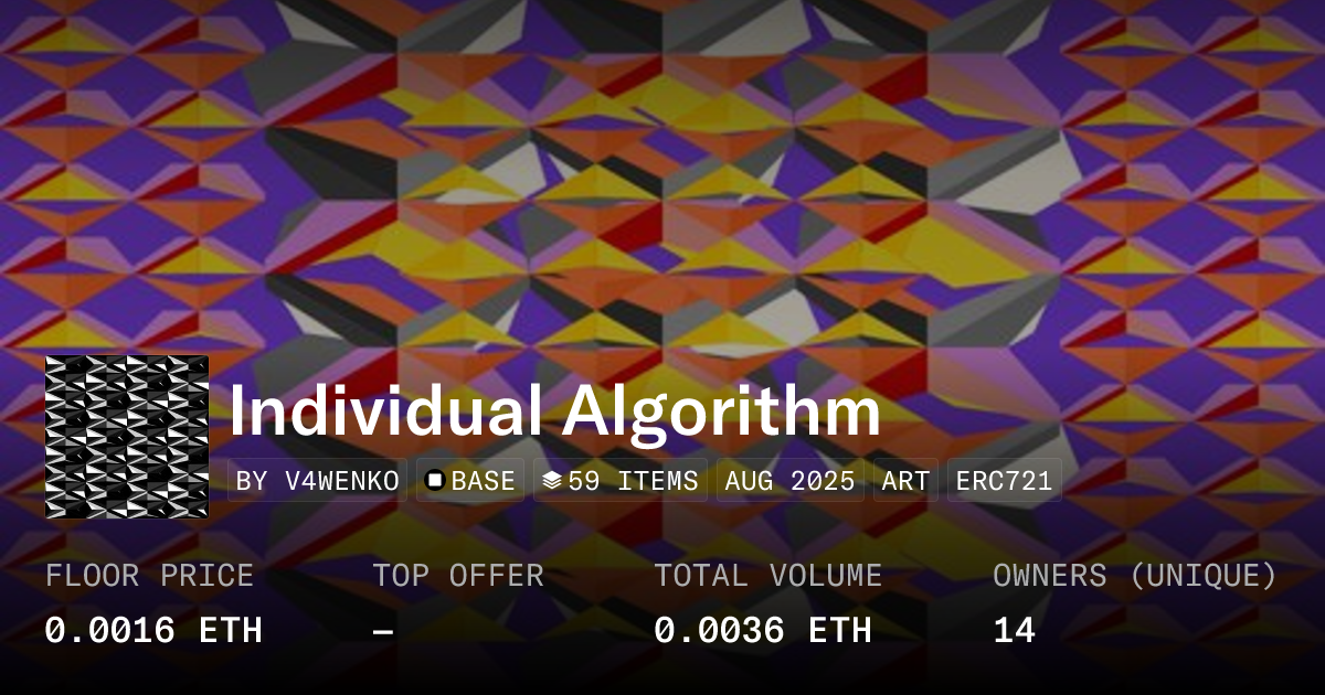 Individual Algorithm - Collection | OpenSea