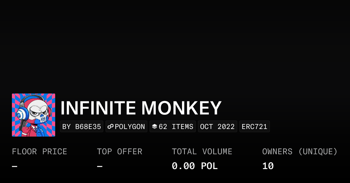 INFINITE MONKEY - Collection | OpenSea