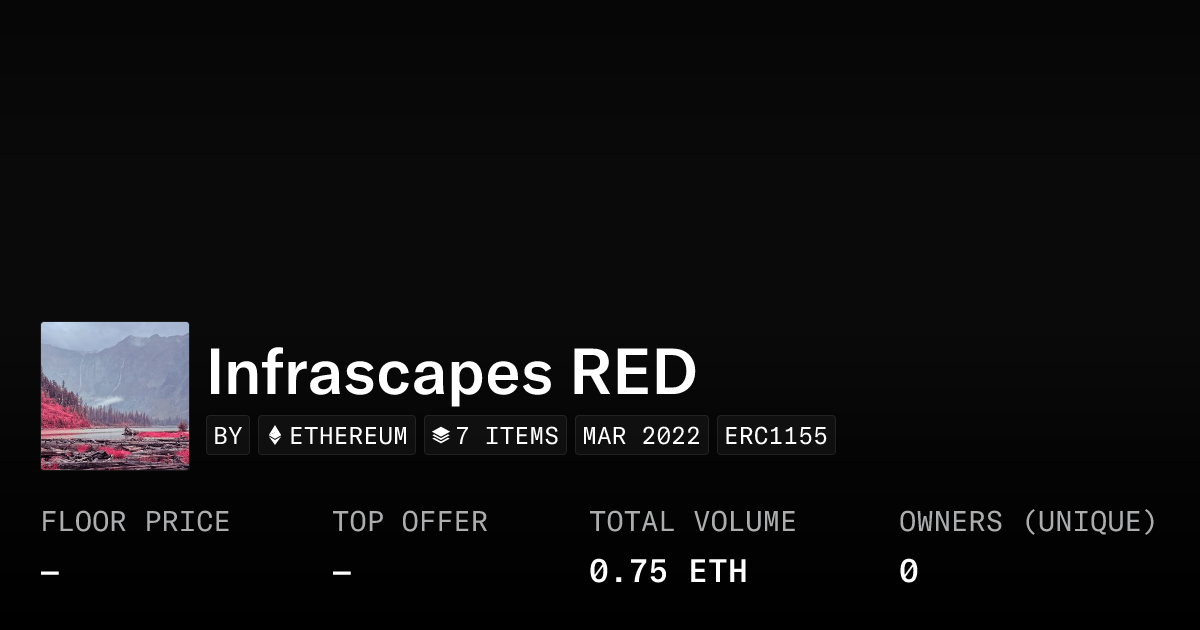 Infrascapes RED - Collection | OpenSea