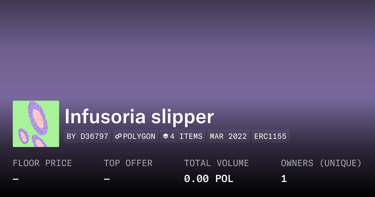 Infusoria slipper - Collection | OpenSea