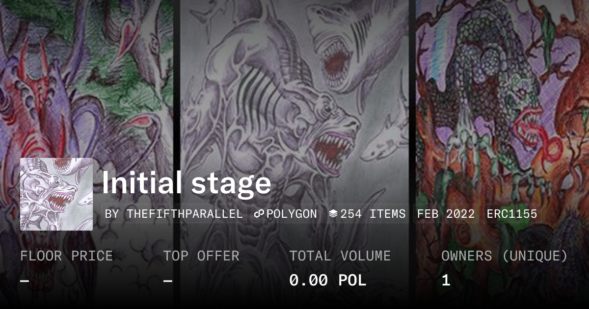 Initial stage - Collection | OpenSea