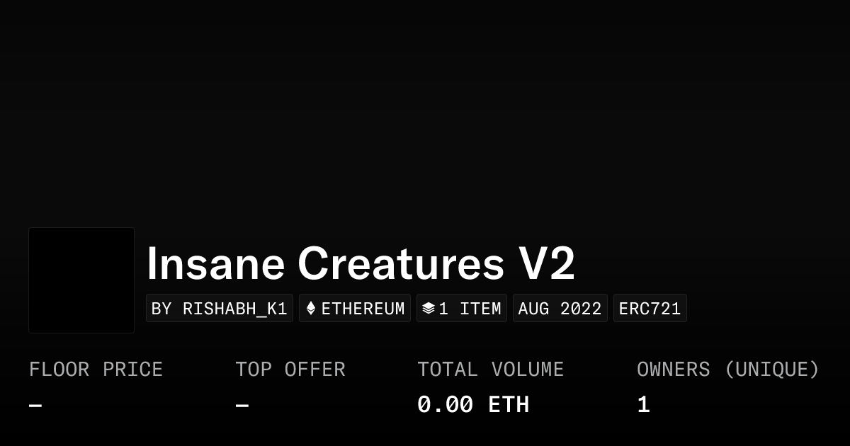 Insane Creatures V2 - Collection | OpenSea