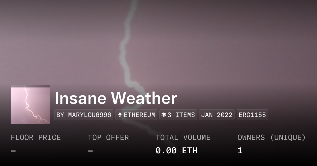 Insane Weather - Collection | OpenSea