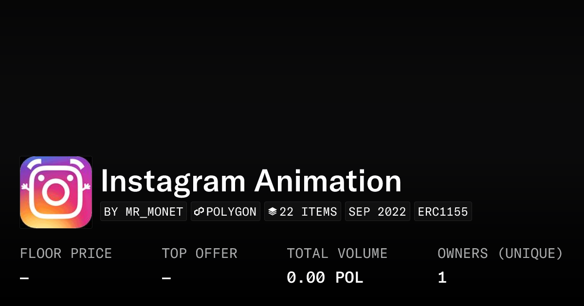 Instagram Animation - Collection | OpenSea
