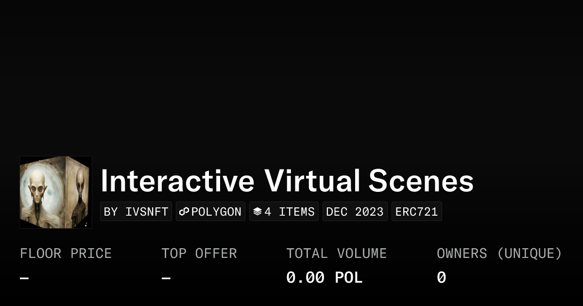 Interactive Virtual Scenes - Collection | OpenSea