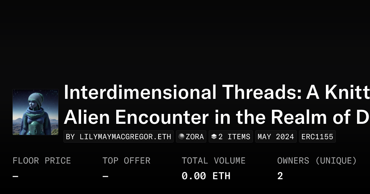 Interdimensional Threads: A Knitted Alien Encounter in the Realm of DMT ...