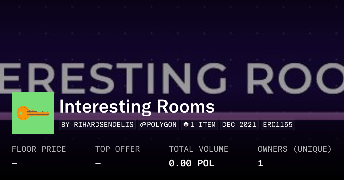 Interesting Rooms - Collection | OpenSea