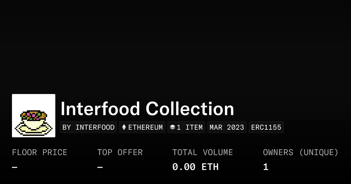 Interfood Collection - Collection | OpenSea