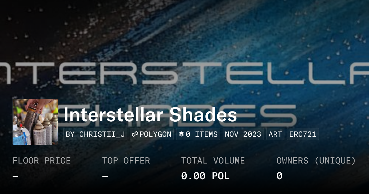 Interstellar Shades - Collection | OpenSea