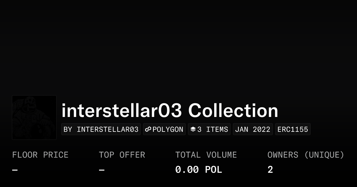 interstellar03 Collection - Collection | OpenSea
