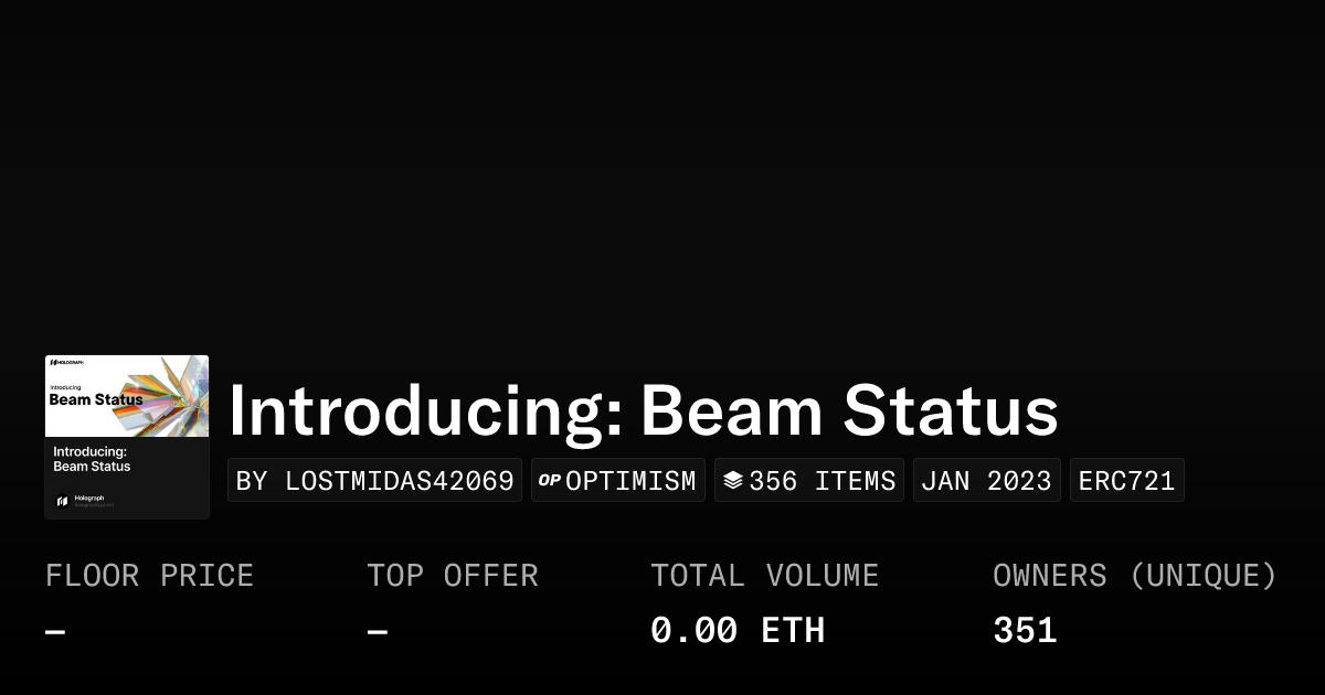 Introducing: Beam Status - Collection | OpenSea