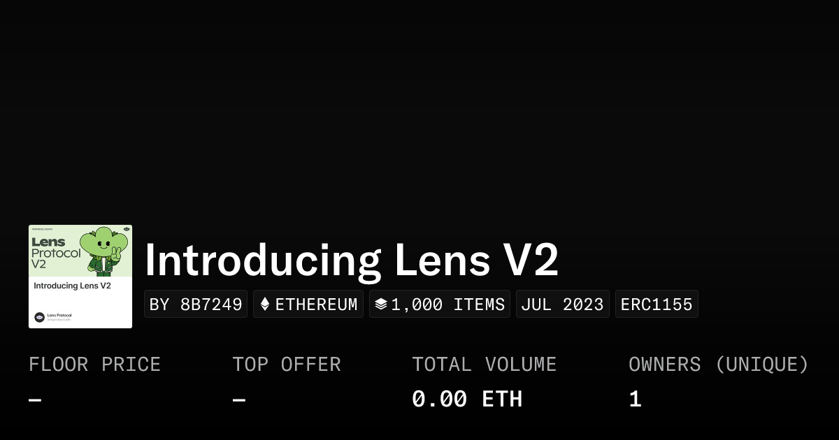 Introducing Lens V2 - Collection | OpenSea