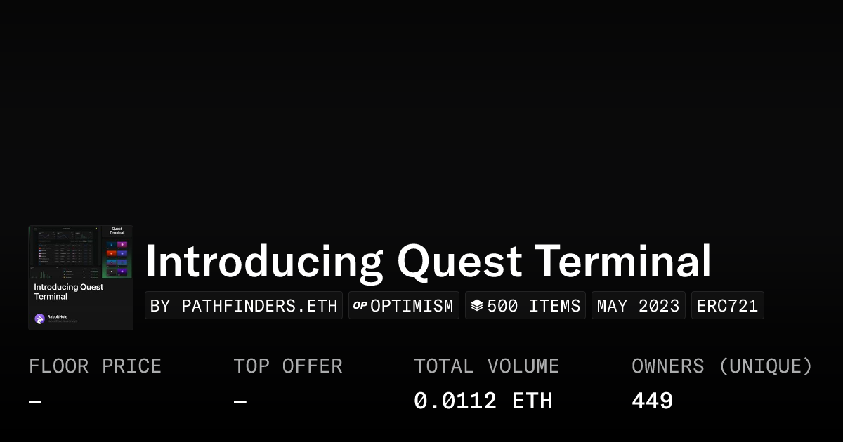 Introducing Quest Terminal - Collection | OpenSea
